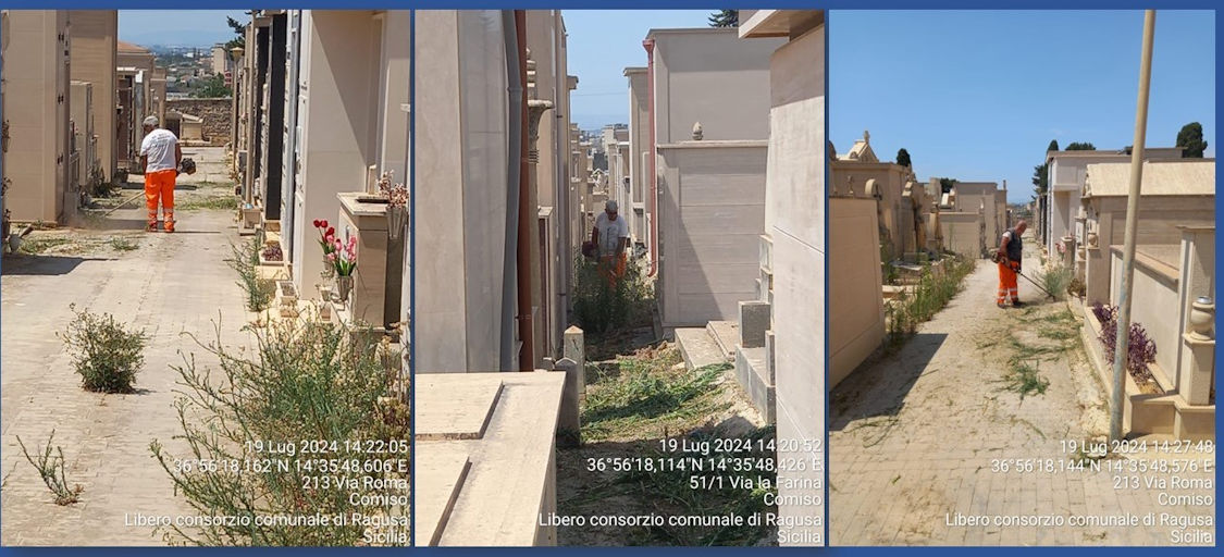 Scerbature e pulizia del cimitero di Comiso - Quotidiano di Ragusa - Comiso News
